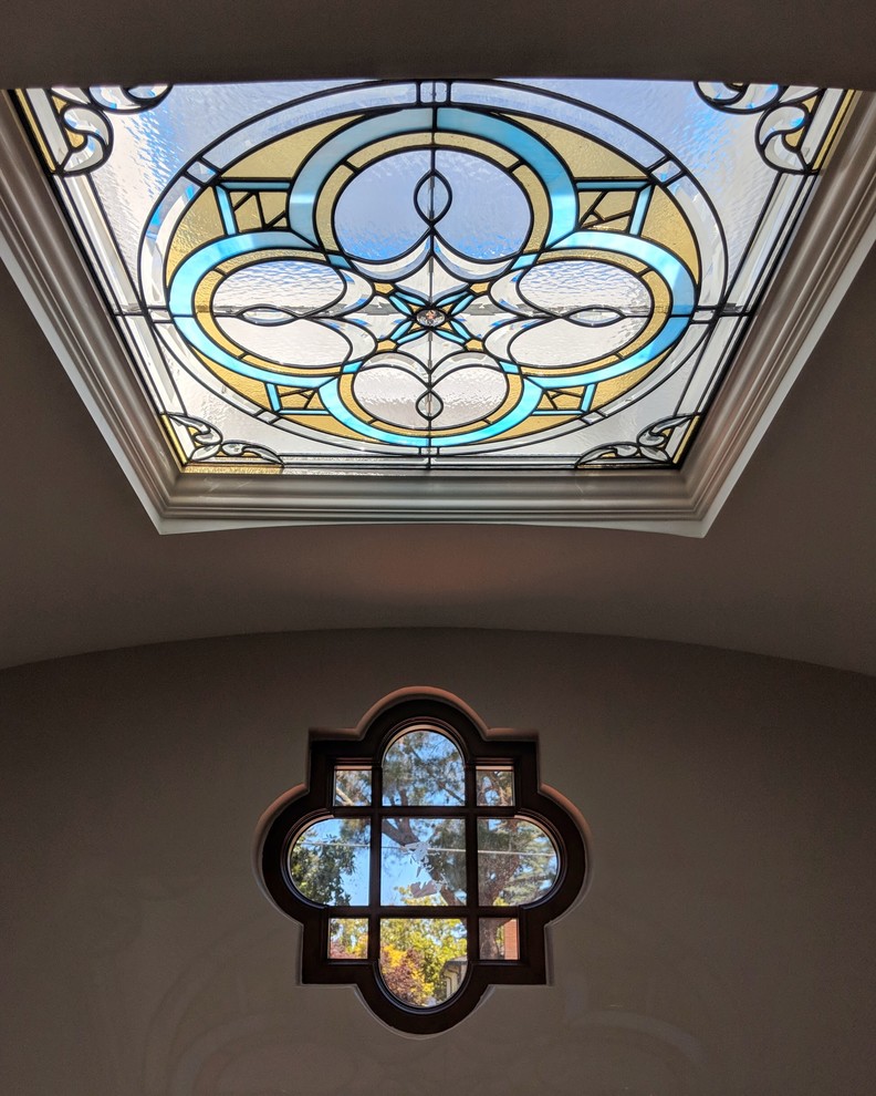 Foyer Skylight in Spanish-Style Home - Style Guide - Beveled Glass ...