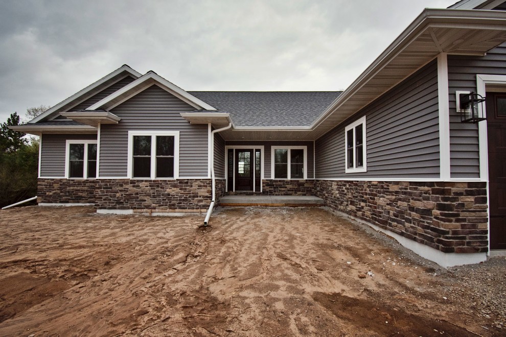 Front Alcove Entrance with Waudena Entry Door - Farmhouse - Entry ...