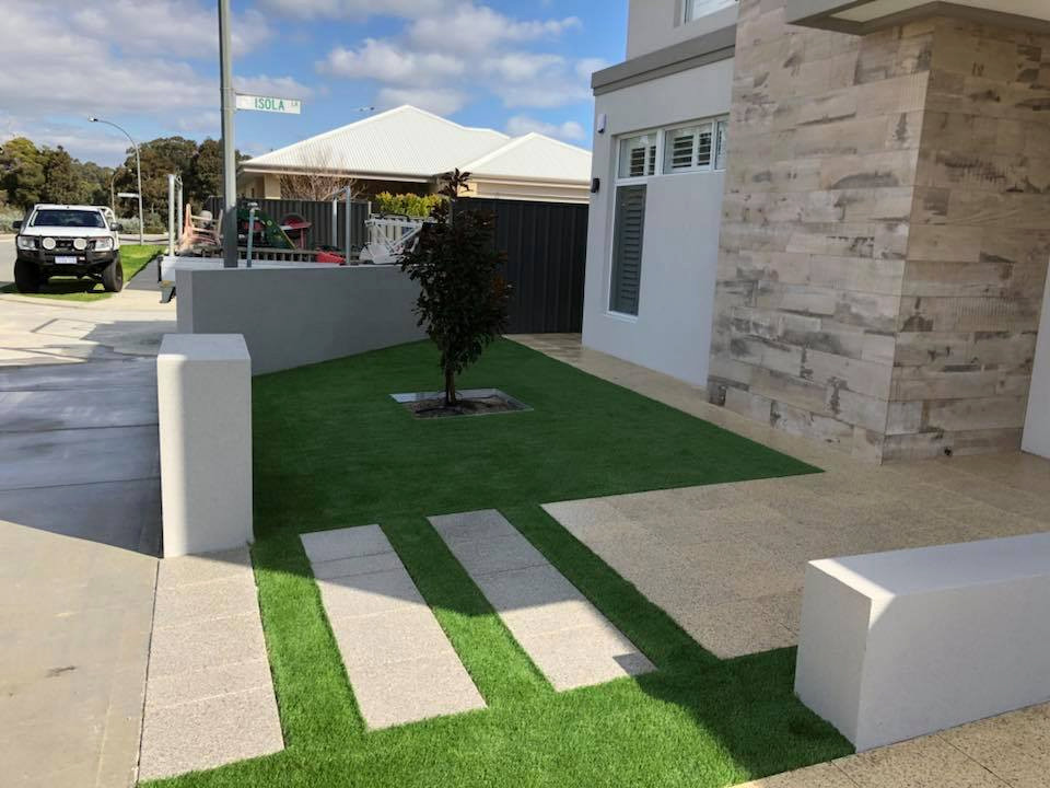 Front Driveway Paving and Landscaping - Minimalistisch - Eingang ...