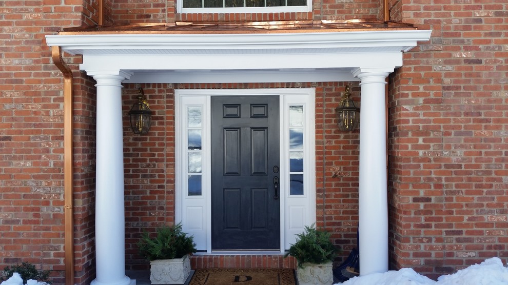 FRONT ENTRANCE CUSTOM BUILT PORTICO - Modern - Entry - New York - by ...