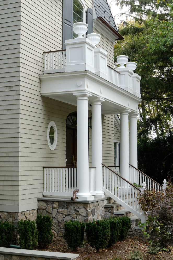 Front entrance portico. - Traditional - Entry - New York - by Andreas ...