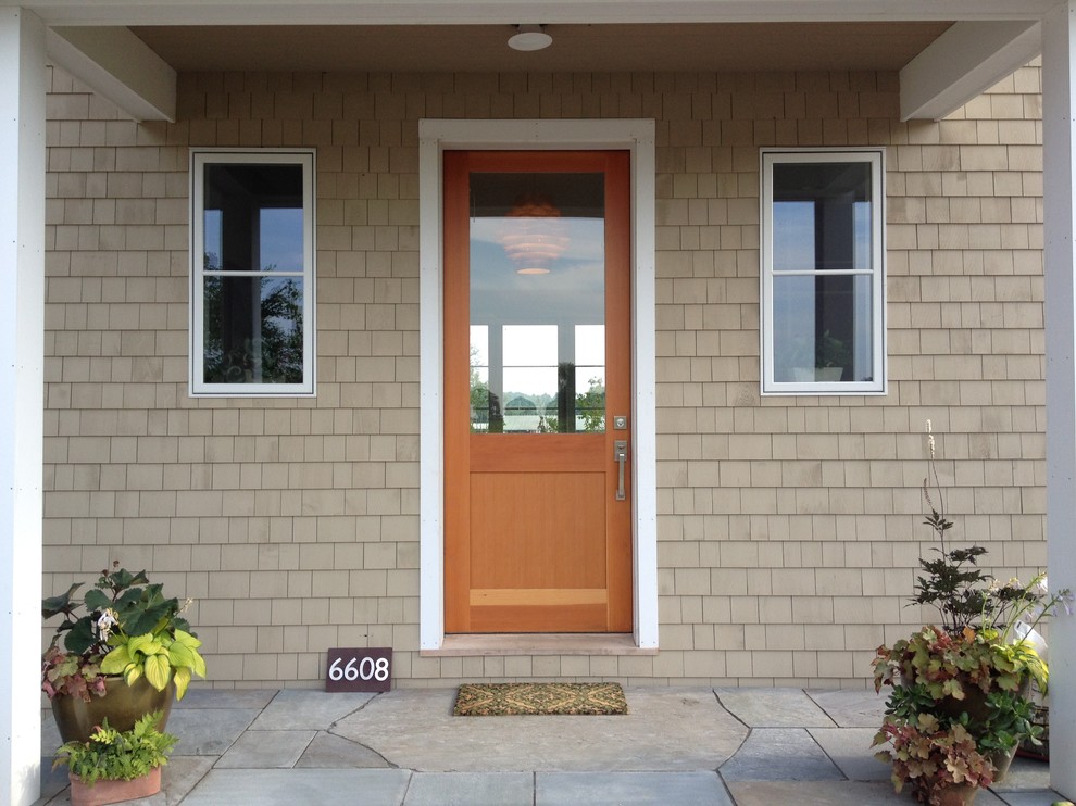 Front Entry, 8' fir Door, Bluestone landing - Transitional - Entry ...