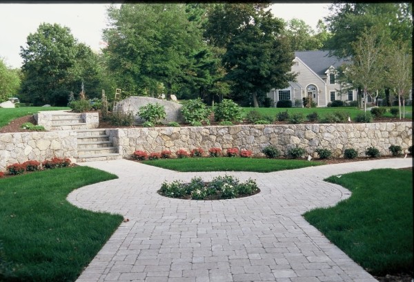 Front Entry Landscape Design Medfield MA - Traditional - Landscape ...