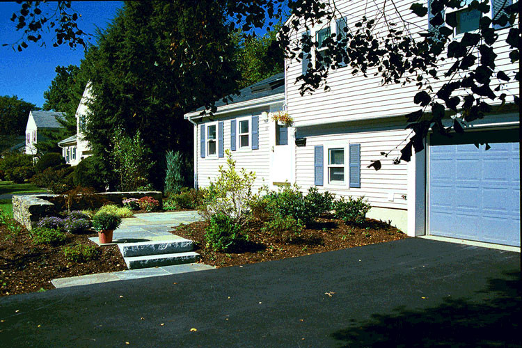 Front Entry Landscape Design Needham, MA - Traditional - Landscape ...