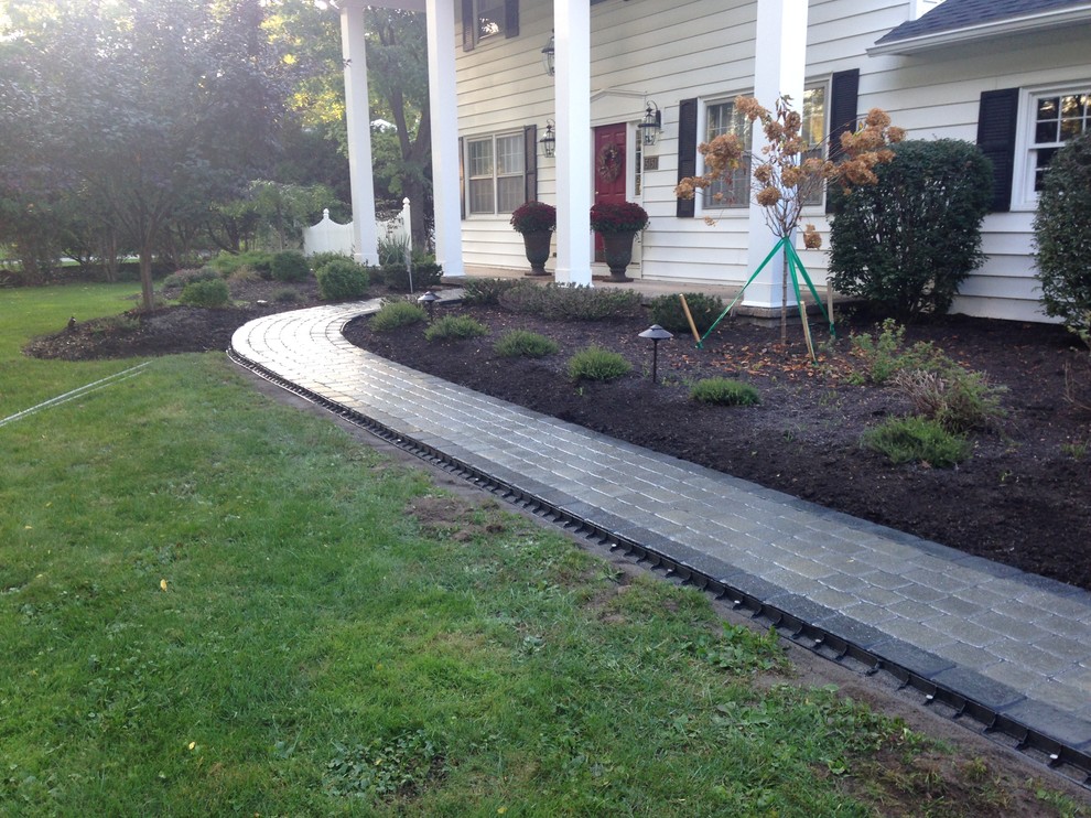 Front Sidewalk Installation & Front Porch Layover - Contemporary ...