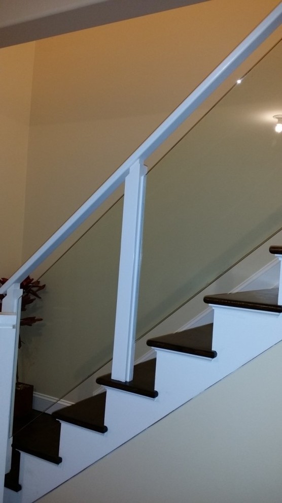 Glass Railing Modern Staircase New York By Clear View Glass And Mirror Houzz