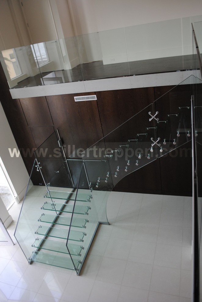 glass stair - Modern - Entry - San Francisco - by Siller Stairs | Houzz
