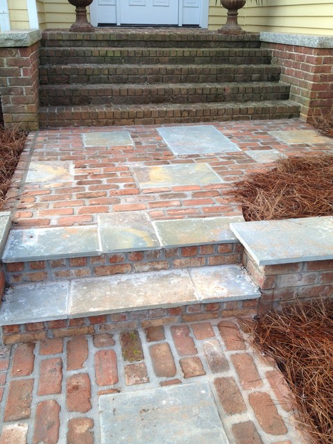 Brick and Stone Entrance Landing - Traditional - Entrance - Other - by ...