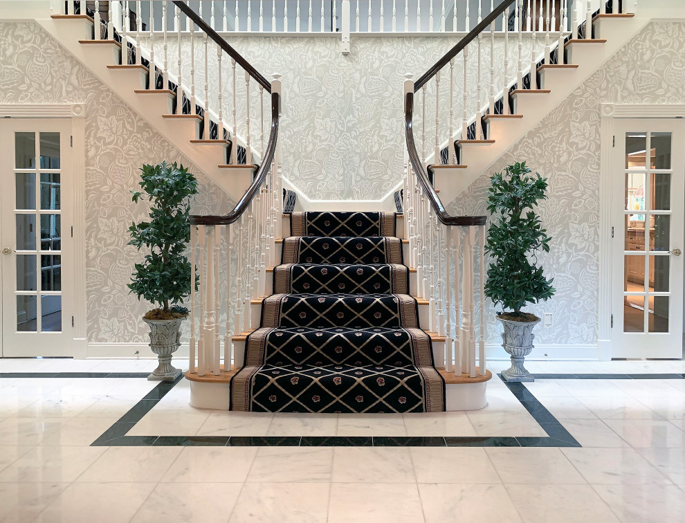 Homdel Formal Foyer - Traditional - Staircase - New York - by Tesi ...