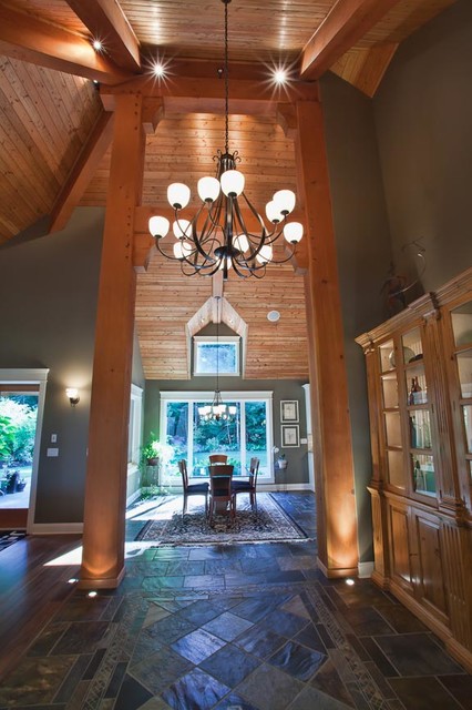 Interior timber frame - Rustic - Entry - Vancouver - by Paul Keim ...