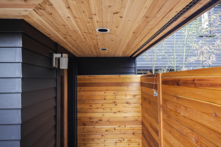 Japanese Modern ADU- Tiny House for a Designer - Asian - Entry ...