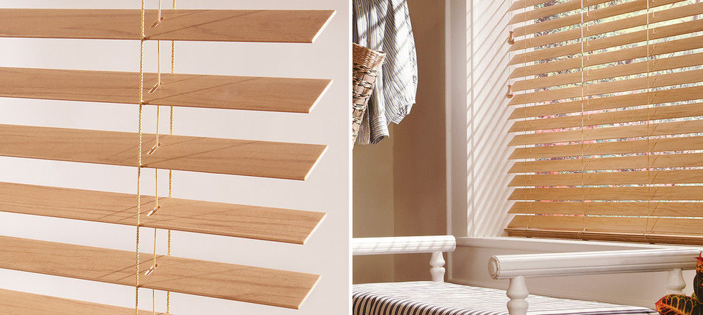 LIGHT FAUX WOOD BLINDS - Hunter Douglas Everwood faux wood blinds ...