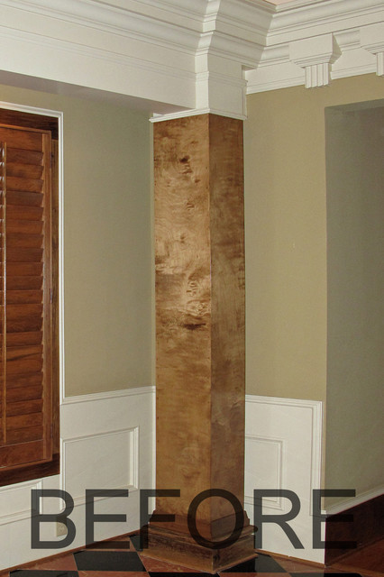 Lines of Distinction . . . faux wood grain columns. - Contemporain ...