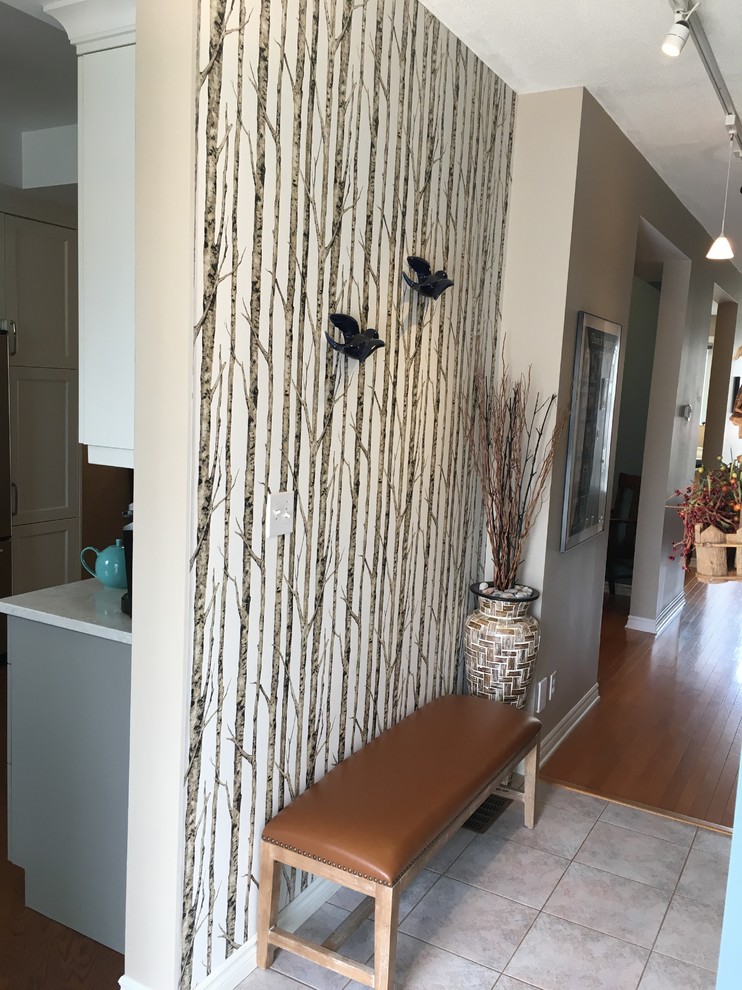 Living room/dining room transformation and Entry - Transitional - Entry ...