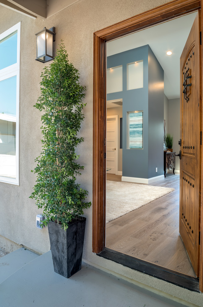 Los Gatos contemporary house - Transitional - Entry - San Francisco ...