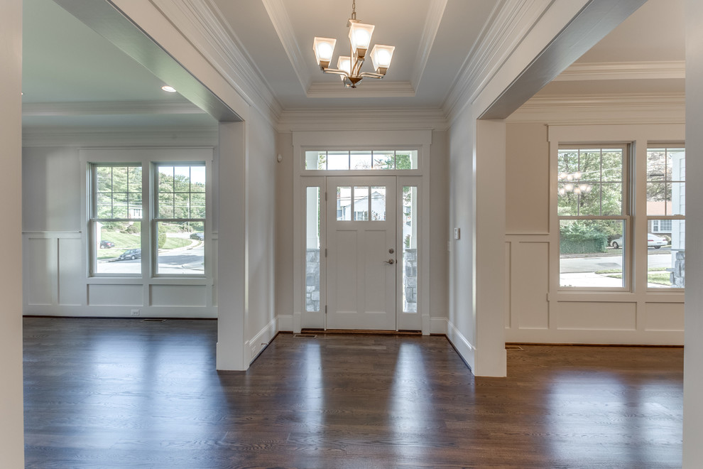 Main Entryway w/Transom and Two(2) Side Lights, Wainscoting Trim on ...