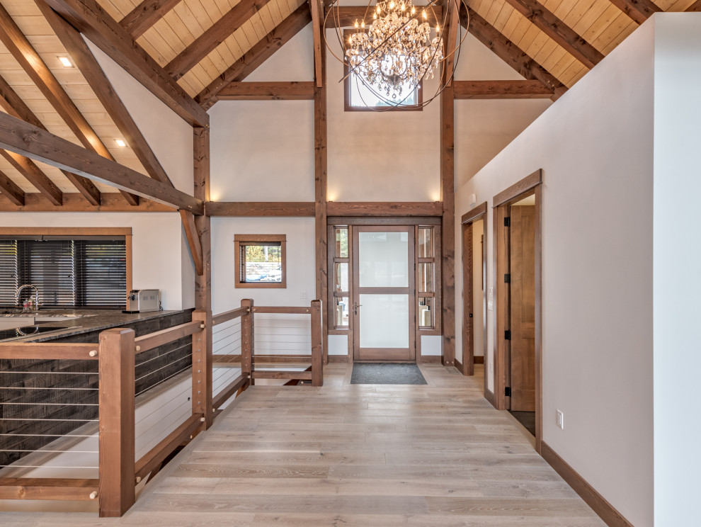 Mara Lake Timber Frame Home, BC - Contemporary - Entry - Vancouver - by ...