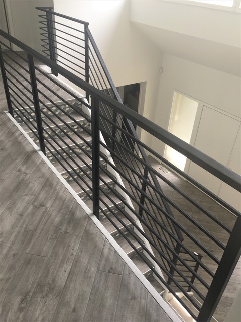 Meredith - horizontal steel railing - Modern - Staircase - Philadelphia ...