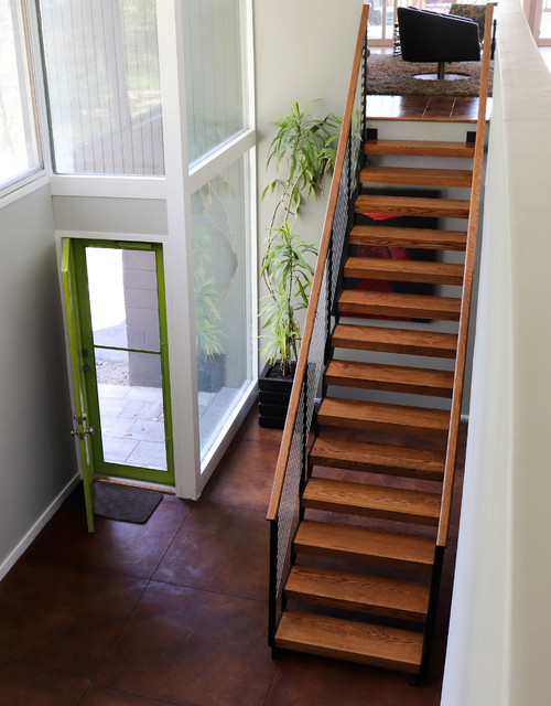 Mid Century Modern Open Staircase - Midcentury - Staircase - New York ...