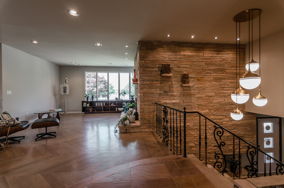 Mid-century Split level - Entry - Other - by Creative Genius Interiors ...