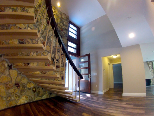 Modern Entry with Floating Stairs - Modern - Entry - San Francisco - by ...