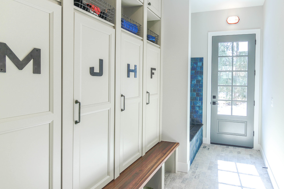 Modern Farmhouse New Build - Country - Entrance - Detroit - by Dream ...