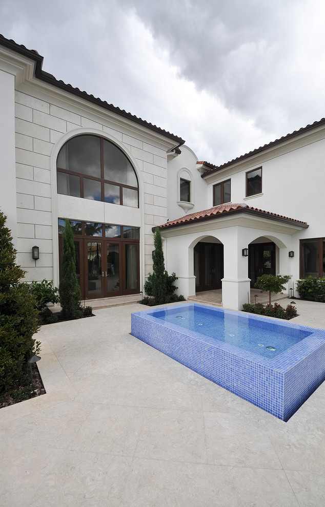 Modern Mosa White Marble Home - Contemporary - Entry - Miami - by ...