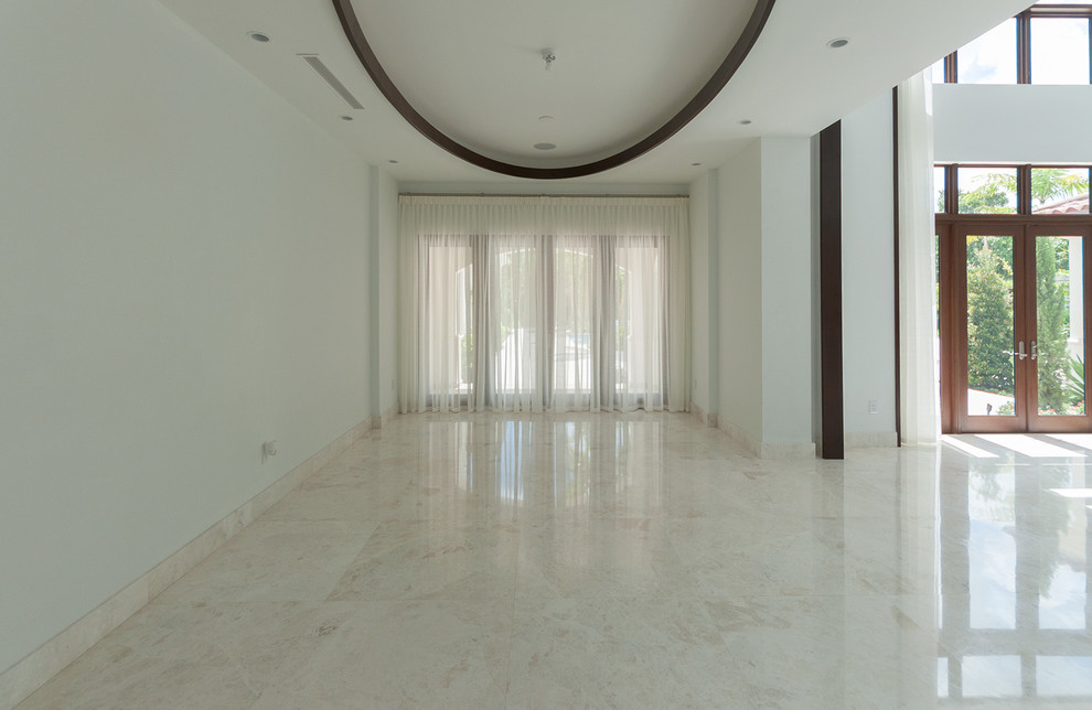 Modern Mosa White Marble Home - Contemporary - Entry - Miami - by ...