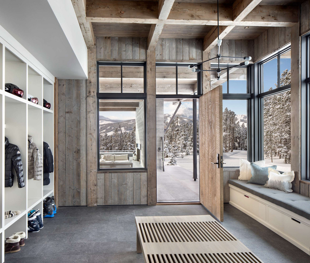Modern Ski Home - Rustic - Entry - Other - by Locati Architects | Houzz