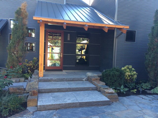 Modern Steel Clad - Contemporary - Entrance - Calgary - by SkiHome ...