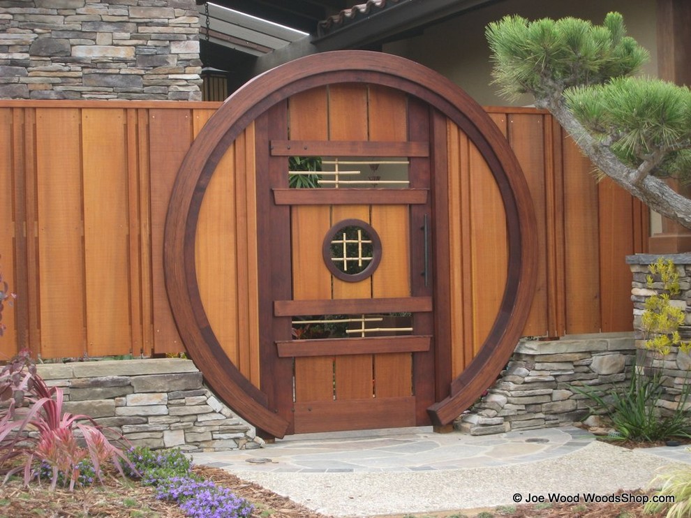 Moon Gate Entry - Asian - Entry - San Diego - by Wood's Shop | Houzz