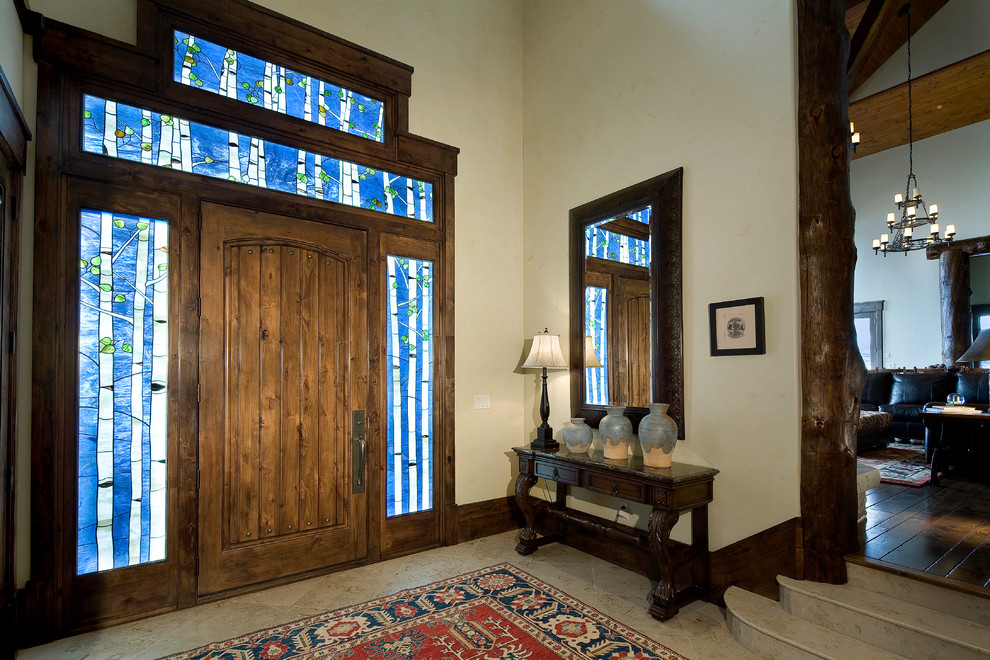 Mountain Rustic Traditional Front Entry - Rustic - Entry - Salt Lake ...