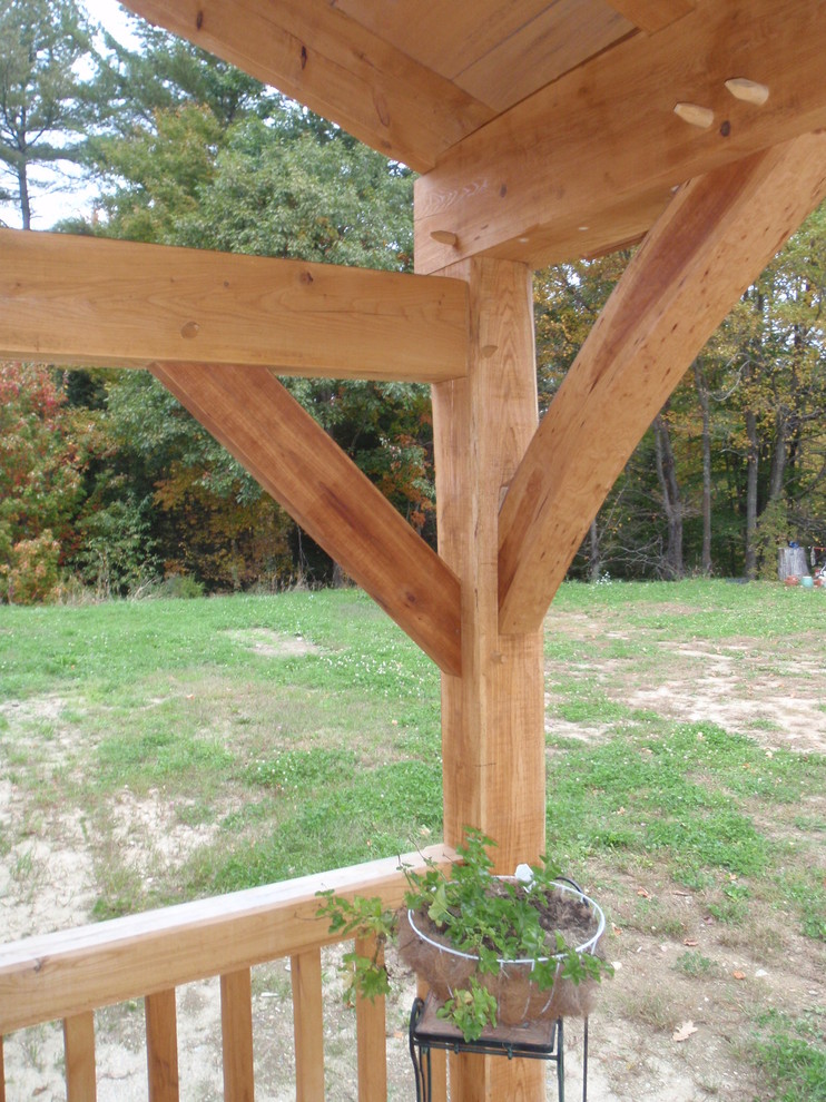 Naturally curved timber braces - Traditional - Entry - Portland Maine ...