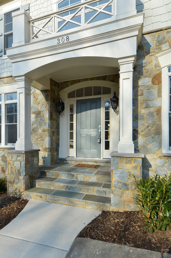 Newbury Elevation #1 with Side Load Garage - Traditional - Entry - DC ...