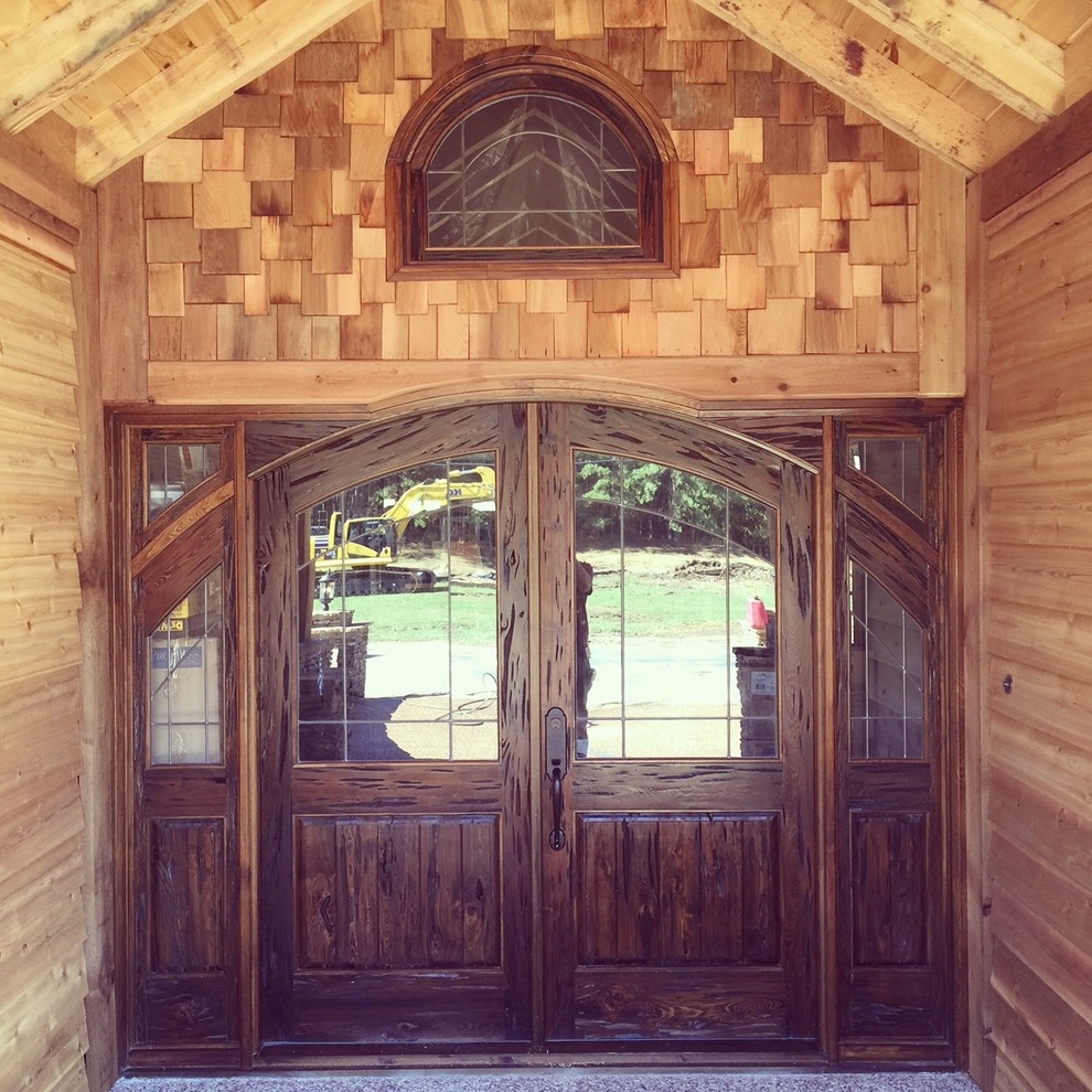 pecky cypress door with matching window - Rustic - Entry - Other - by ...