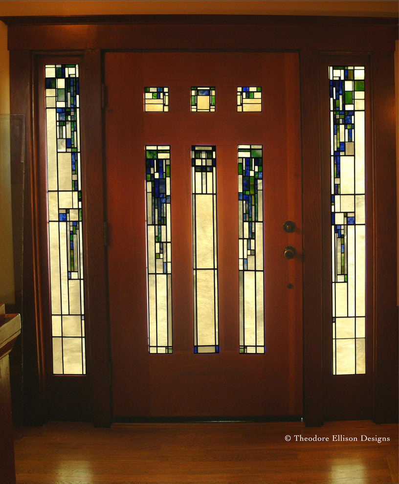 Prairie School Leaded Glass Entry - Klassisch - Eingang - San Francisco ...
