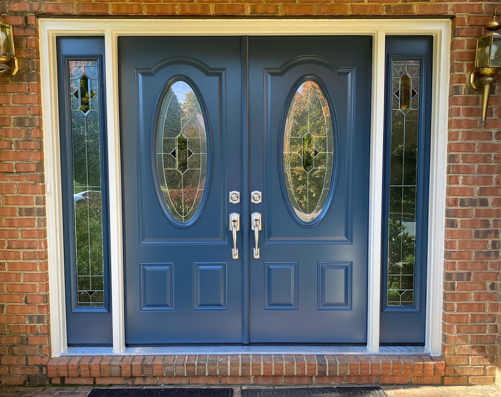 Provia Legacy Steel French Doors with Sidelights and Bookhaven ...
