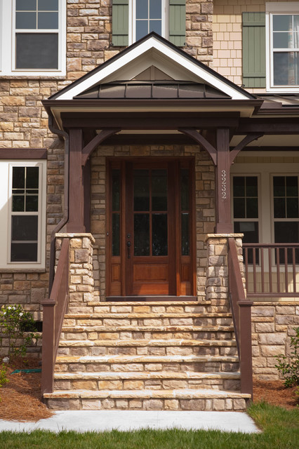 Raleigh NC Stone Photos New Homes - Traditional - Entrance - Raleigh ...