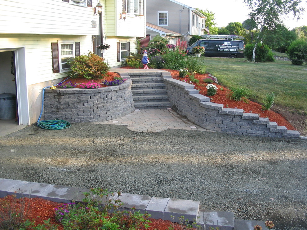 Retaining Wall & new Front Entrance - Wallingford - Entry - New York ...
