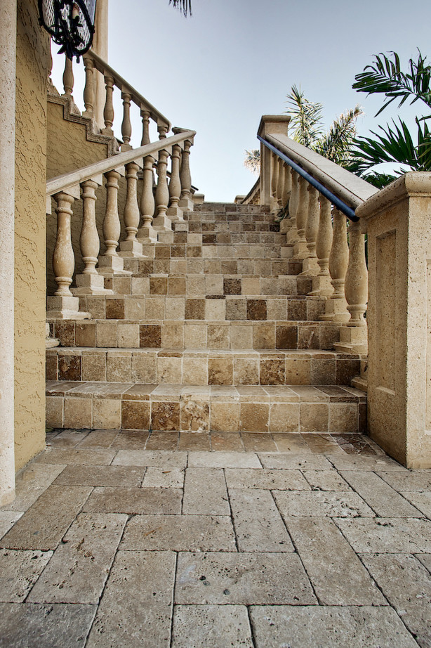Roman Blend Travertine Pavers - Mediterranean - Entry - Other - by ...