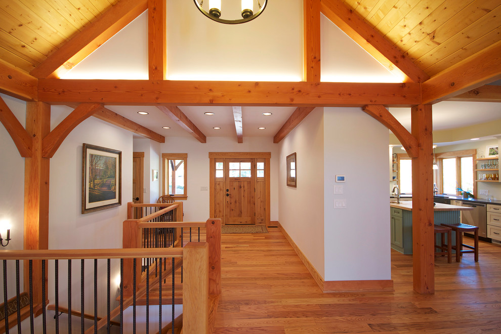 Rustic Crozet Timber Frame - Craftsman - Entry - Richmond - by Smith ...
