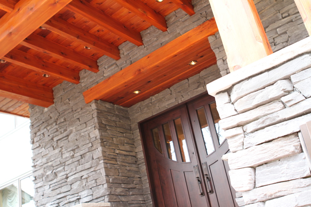 Rustic Entry Portico - Traditional - Entry - New York - by N.E.A ...