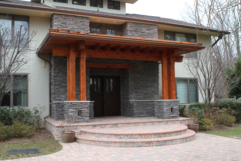 Rustic Entry Portico - Traditional - Entry - New York - by N.E.A ...