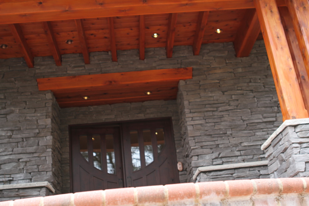 Rustic Entry Portico - Traditional - Entry - New York - by N.E.A ...