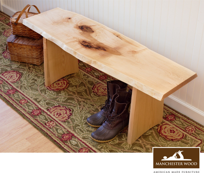 Rustic Live Edge Wood Bench by Manchester Wood - Rustic - Entry ...