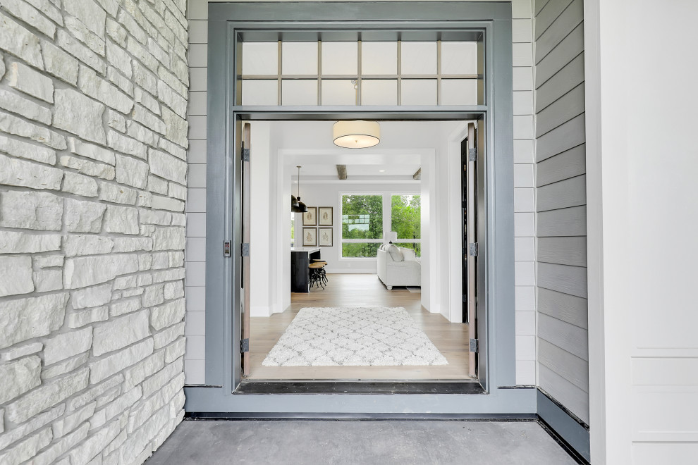 Rustic Modern Home - Modern - Entry - Minneapolis - by Custom One Homes ...