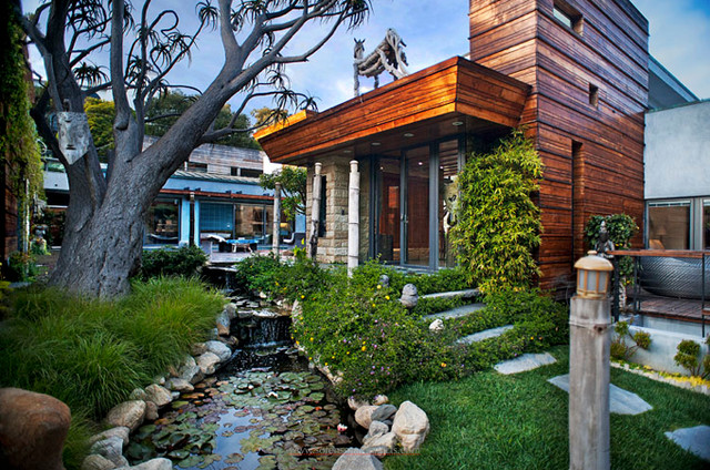 Rustic Oasis - Asian - Entrance - Los Angeles - by Sorensen Architects ...