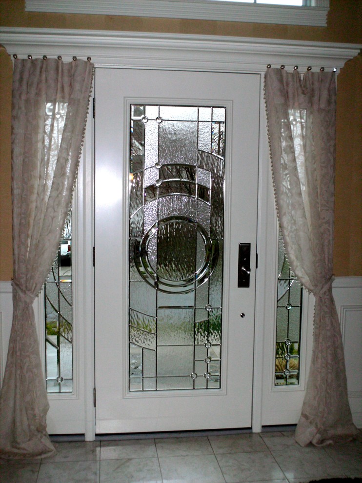 Sheer Panels on Front Entry Door - Transitional - Entry - New York - by ...