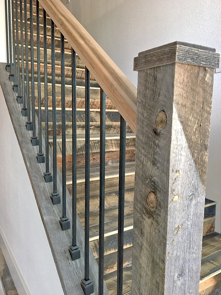 Sheridan Reclaimed Wood Stairs Finished with UVEECO - Contemporary ...