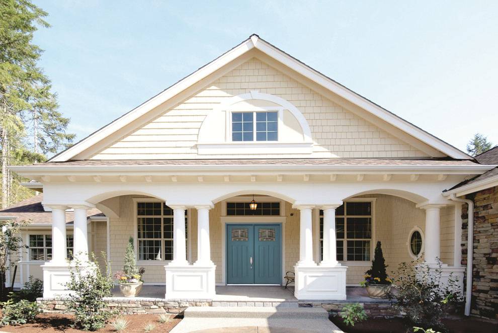 Smooth-Star doors with Maple Park glass. - Traditional - Entry - Other ...